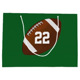 Football Field Gift Bags with Name and Number | Zazzle