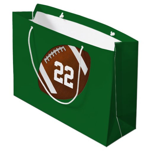 Football Field Gift Bags with Name and Number | Zazzle