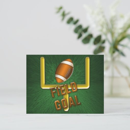 Football Field Goal Postcard | Zazzle