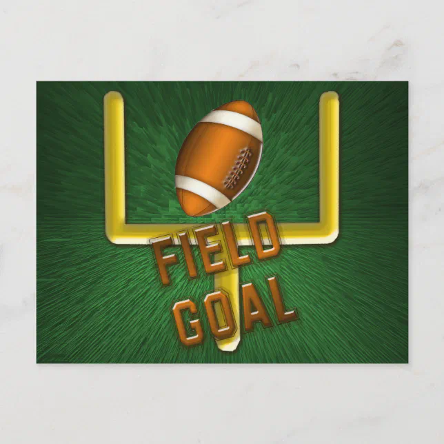 Football Field Goal Postcard | Zazzle