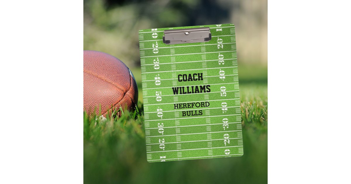 Football Field Personalized Clipboard | Zazzle