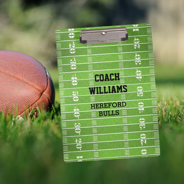 Football Field Personalized Clipboard | Zazzle
