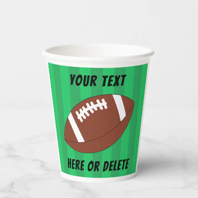Football Field Sports Custom Paper Cups | Zazzle