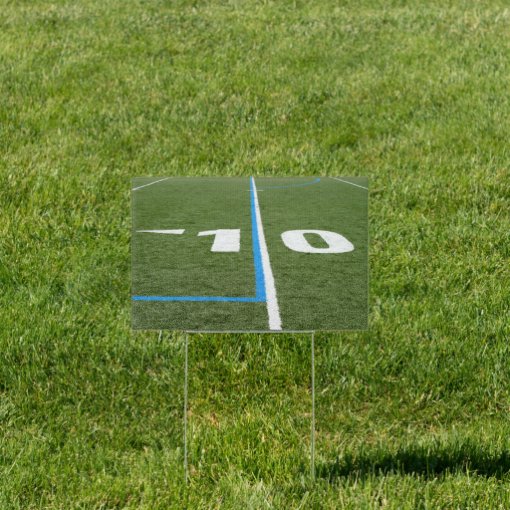 Football Field Ten Yard Sign | Zazzle