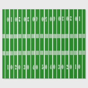 Football Field Wrapping Paper | Zazzle