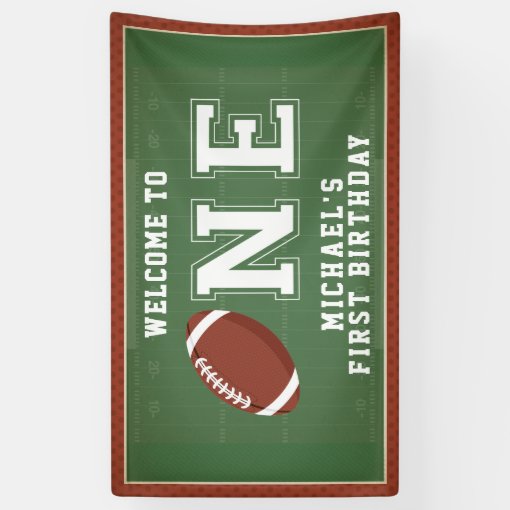 Football First Birthday Banner | Zazzle