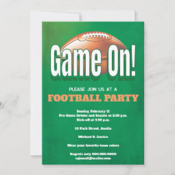 Football Game Party Invitation | Zazzle