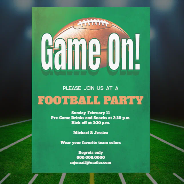 Football Game Party Invitation | Zazzle