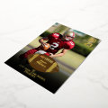 Football Graduation Party Foil Invitation | Zazzle