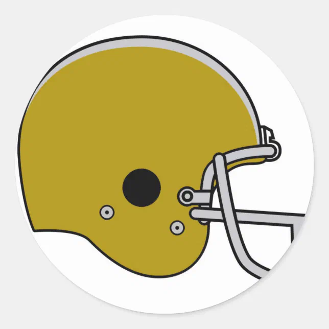 football helmet classic round sticker | Zazzle