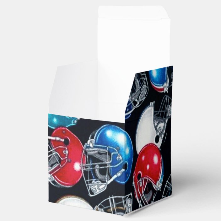 Football Helmet Pattern Cube Favor Box | Zazzle.com
