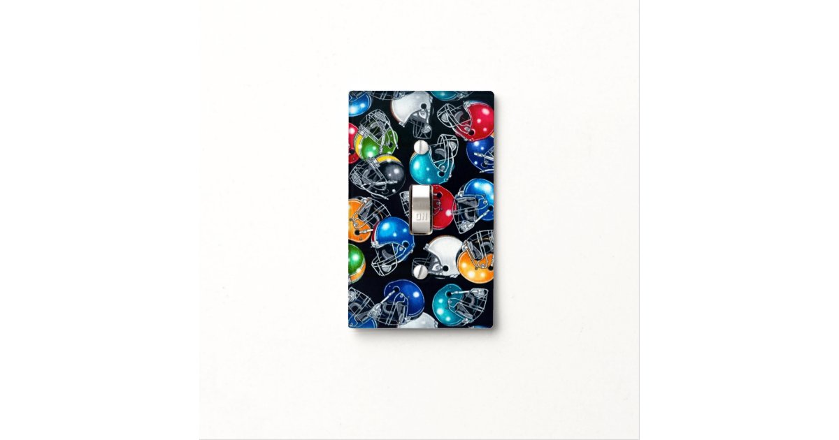 Football Helmet Pattern Light Switch Cover | Zazzle