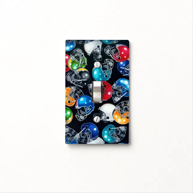 Football Helmet Pattern Light Switch Cover | Zazzle