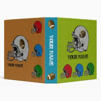 Football Helmet Sport Binder 1 | Zazzle