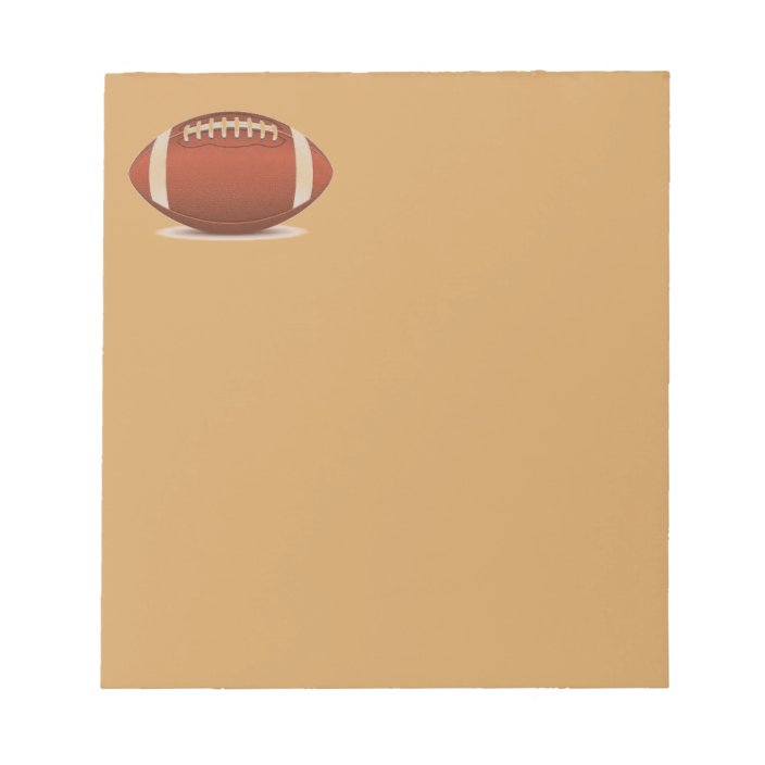 FOOTBALL IMAGE ON ITEMS NOTEPAD | Zazzle.com