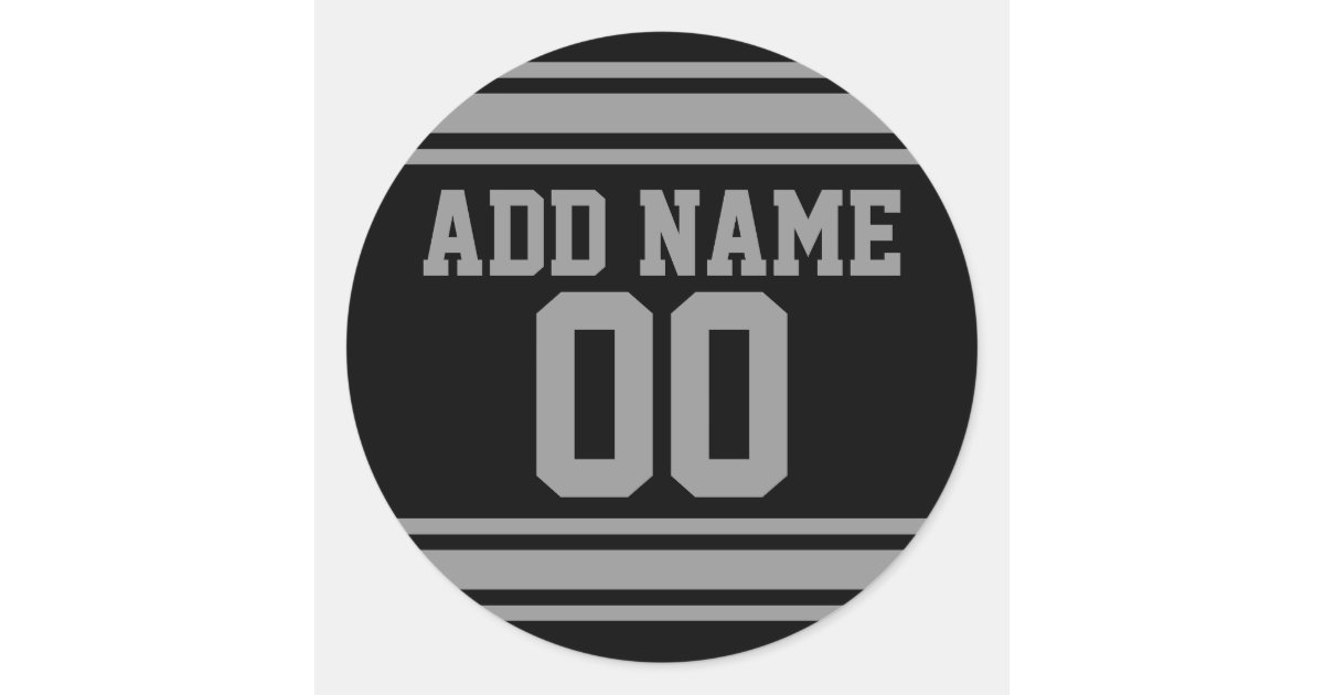 Football Jersey - Customize with Your Info Classic Round Sticker | Zazzle