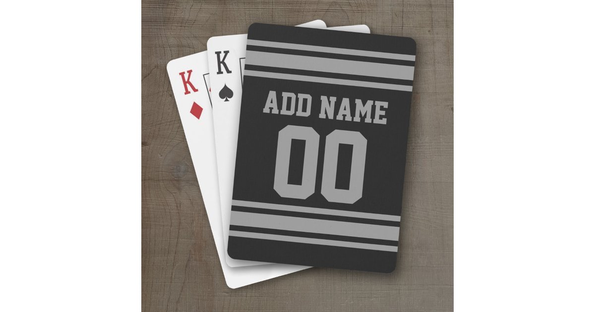 Football Jersey - Customize with Your Info Poker Cards | Zazzle