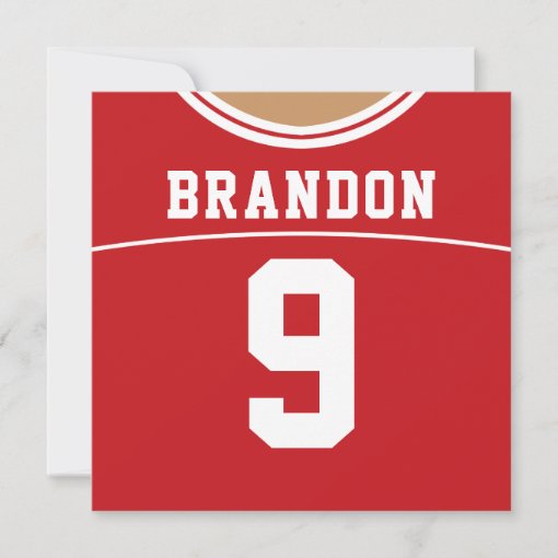 Football Jersey Themed Party Invite Template, LAX | Zazzle
