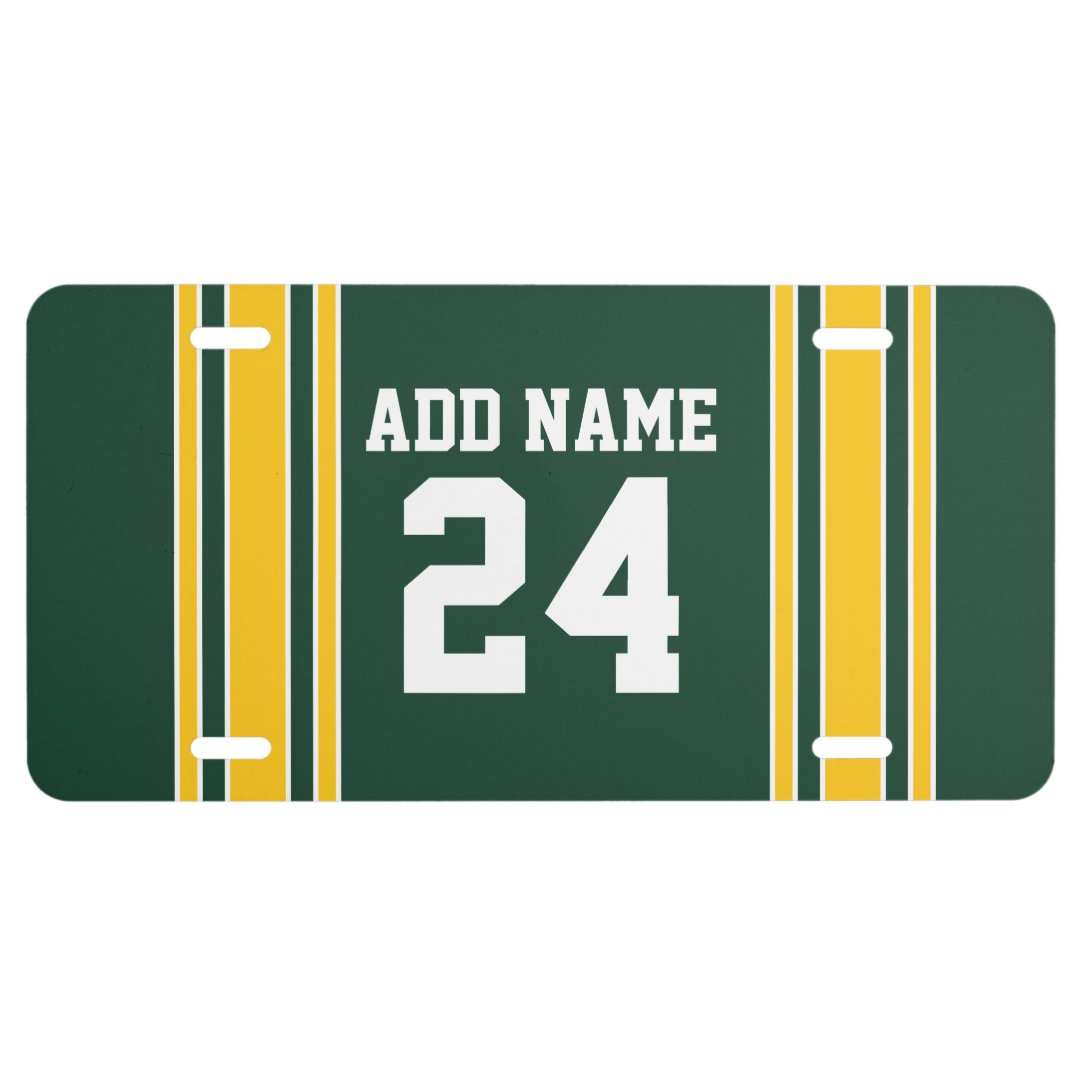 Football Jersey with Custom Name Number License Plate | Zazzle