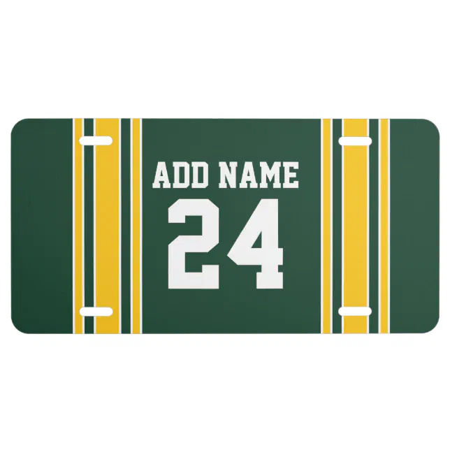 Football Jersey with Custom Name Number License Plate | Zazzle