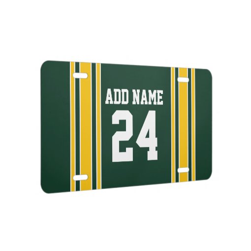Football Jersey with Custom Name Number License Plate | Zazzle
