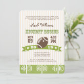 FOOTBALL KICKOFF ANY AGE BIRTHDAY INVITATION | Zazzle