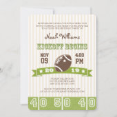 FOOTBALL KICKOFF ANY AGE BIRTHDAY INVITATION | Zazzle