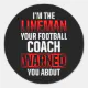 Football Lineman Hot Offensive Defensive Player Classic Round Sticker ...
