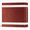 Football Look Personalized 3 Ring Binder | Zazzle