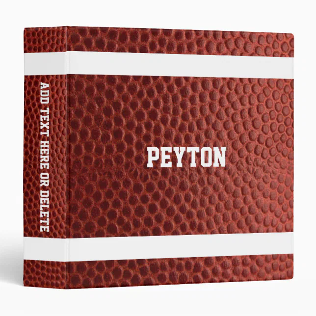 Football Look Personalized 3 Ring Binder | Zazzle