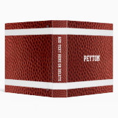 Football Look Personalized 3 Ring Binder | Zazzle