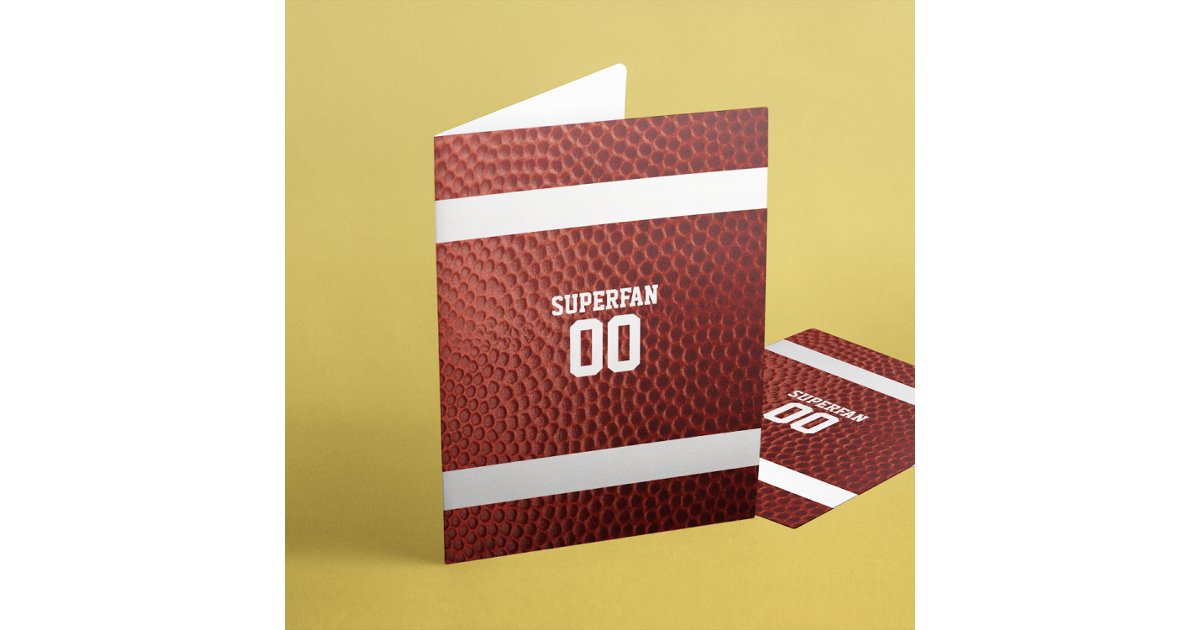 Football Look Personalized Pocket Folder | Zazzle