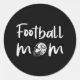 Football Mom Football Player Mother Women Classic Round Sticker | Zazzle