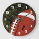 Football Monogram Large Clock | Zazzle