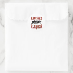 Football Offensive Lineman Pancake Platoon Classic Round Sticker | Zazzle