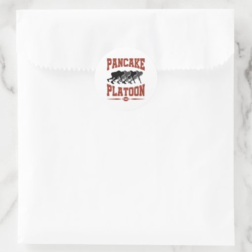 Football Offensive Lineman Pancake Platoon Classic Round Sticker | Zazzle