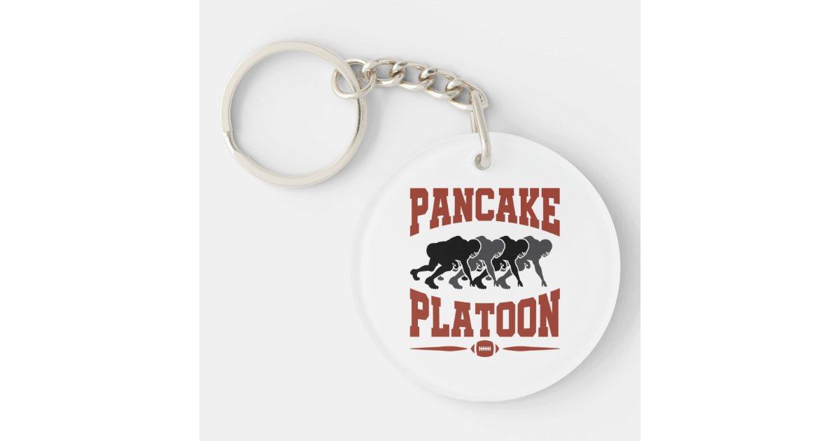 Football Offensive Lineman Pancake Platoon Keychain | Zazzle