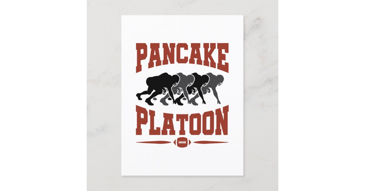 Football Offensive Lineman Pancake Platoon Postcard | Zazzle