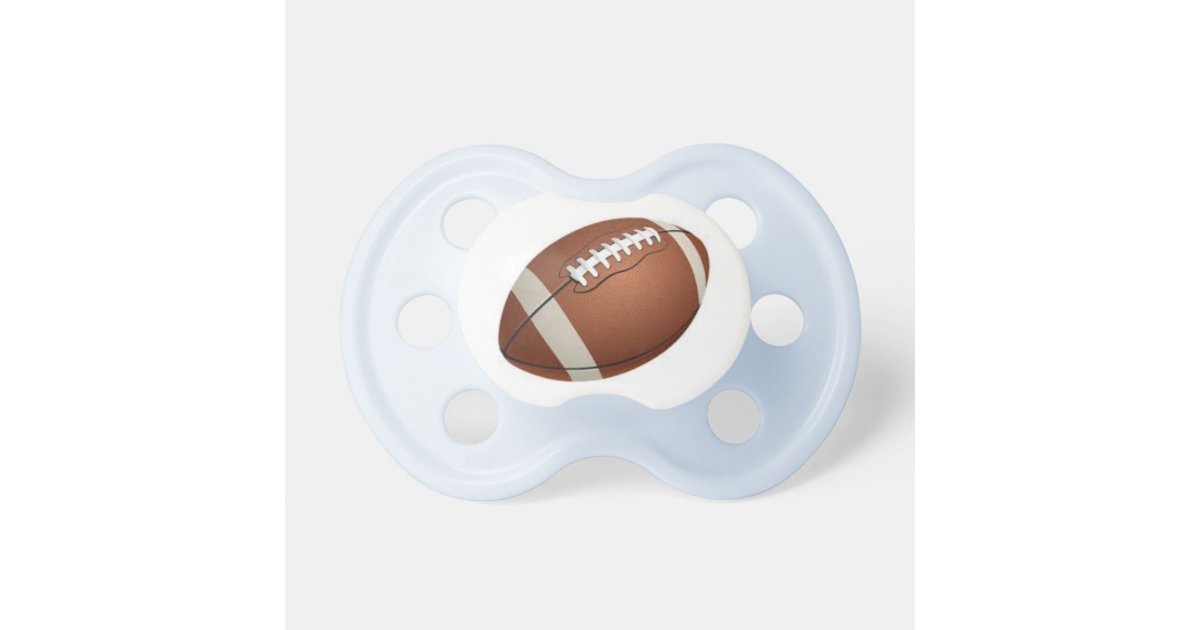 Football on a Baby Pacifier | Zazzle