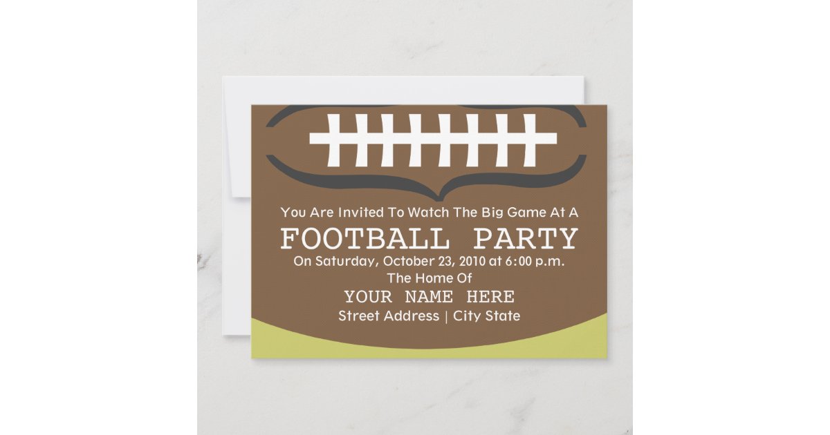 Football Party Invitation | Zazzle