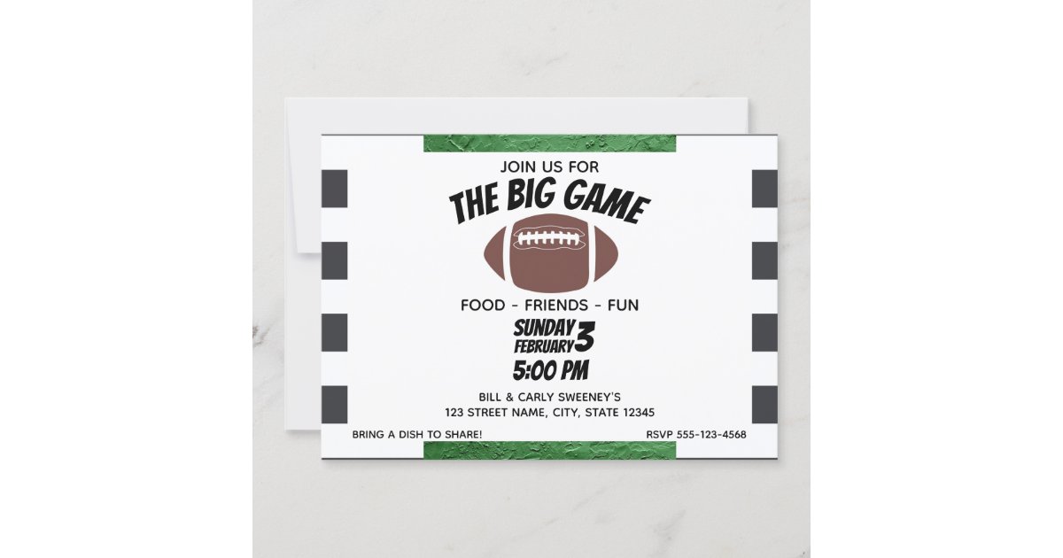Football Party Invitation | Zazzle