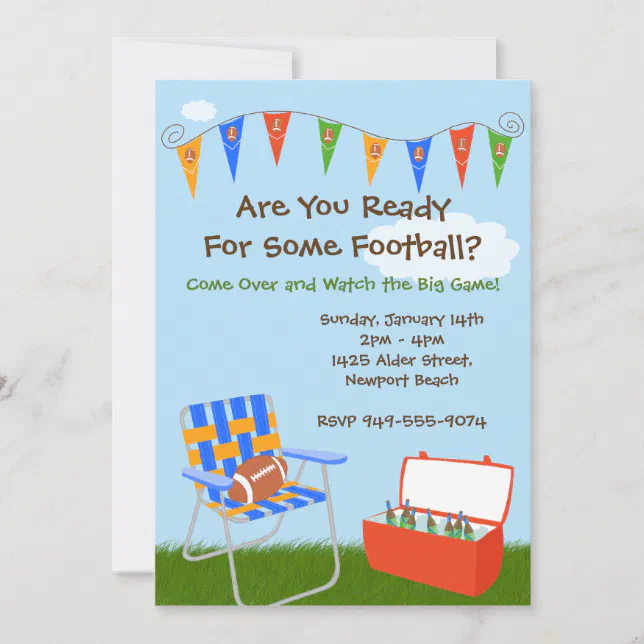 Football Party Invitation | Zazzle