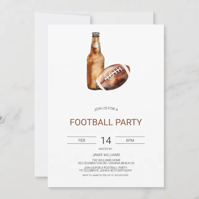 Football Party Invitation, The Big Game Invite | Zazzle