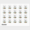 Football Party Sticker | Football Circle Sticker | Zazzle