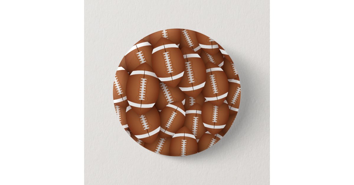 Football Pattern Button | Zazzle