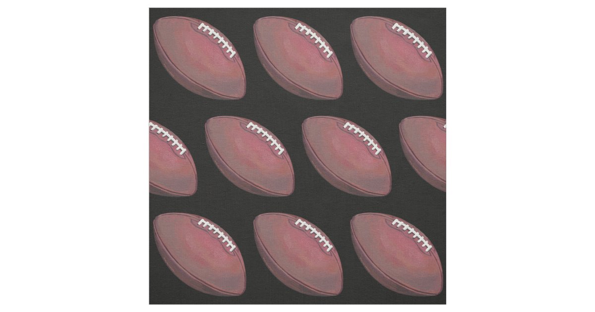 Football Pattern Fabric | Zazzle