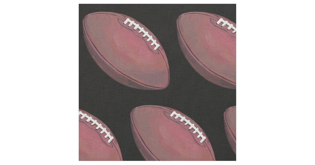 Football Pattern Fabric | Zazzle