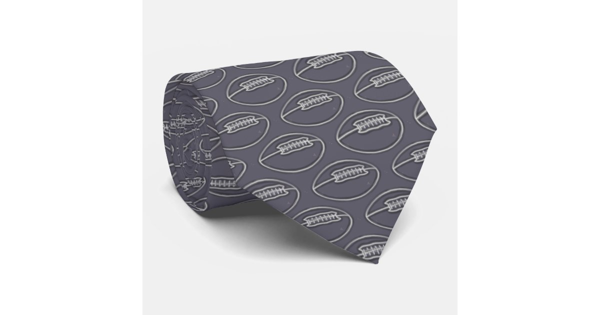 Football Pattern Neck Tie | Zazzle