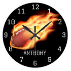 Customizable Cool Football Clocks for Guys | Zazzle.com