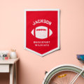 Football personalized team name red white pennant | Zazzle